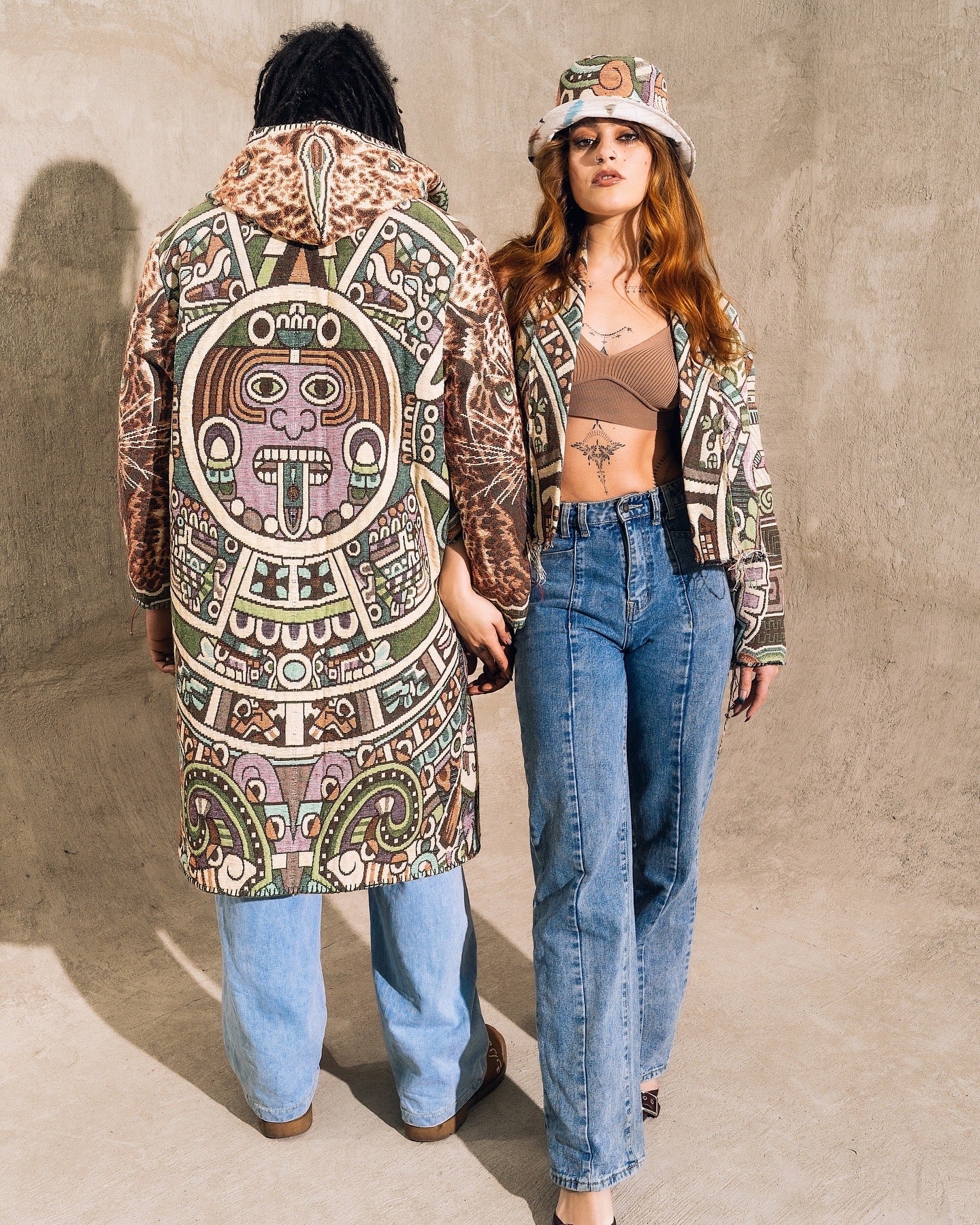 “Aztec Codes” Trench Coat – Sacred Imagination