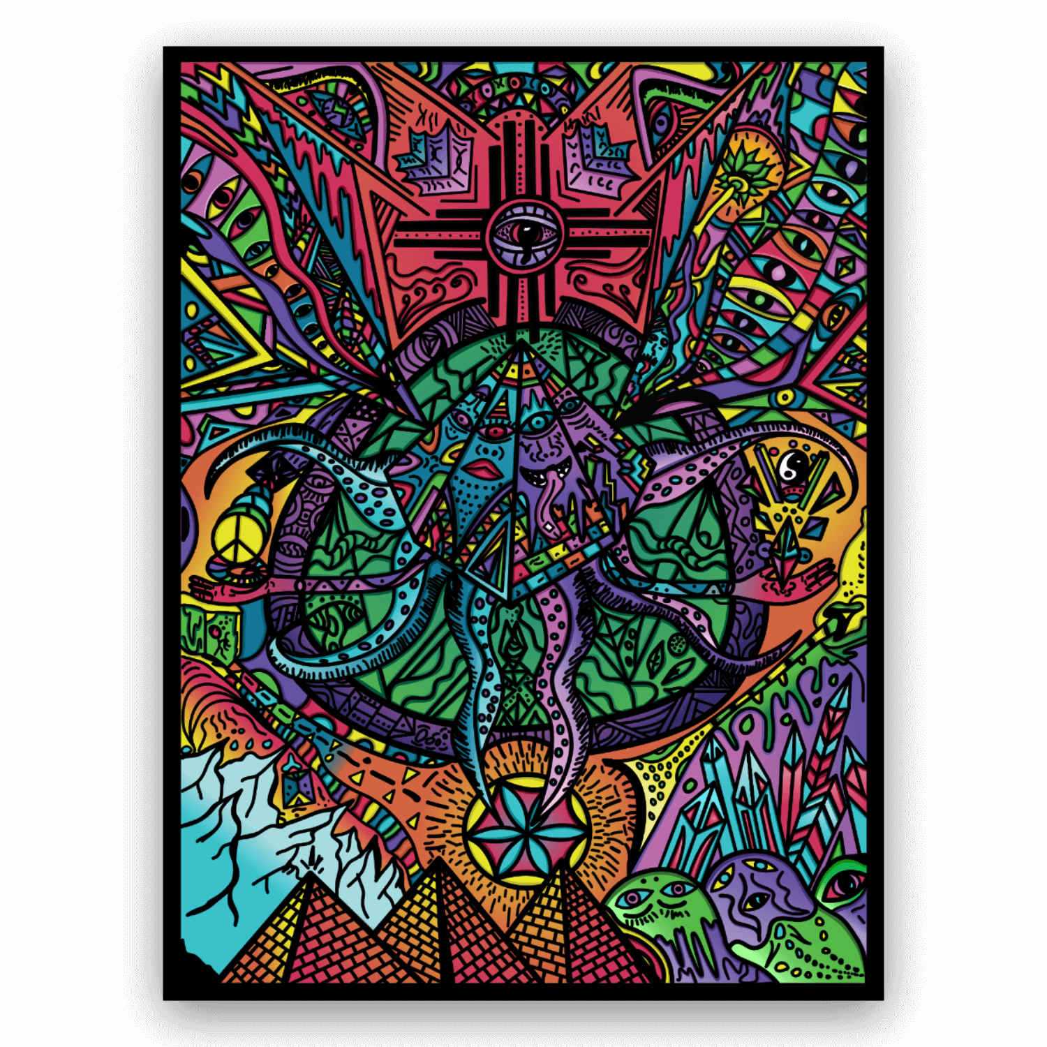 "Pyramidal Entity" Poster (18" x 24") – Sacred Imagination